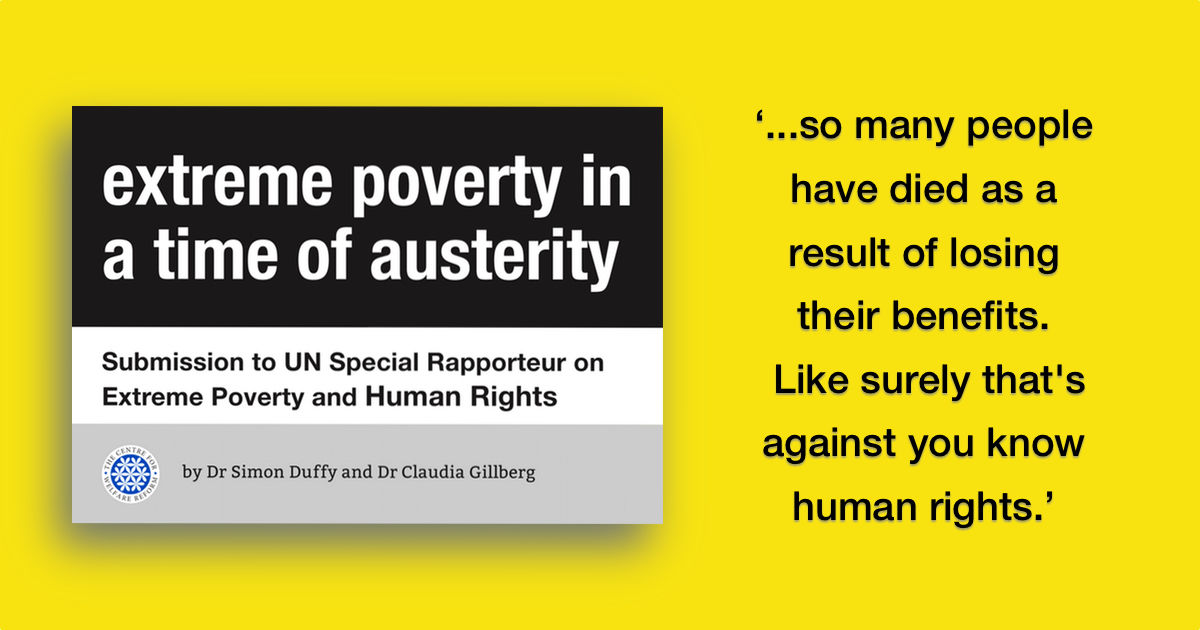 Extreme Poverty in a Time of Austerity